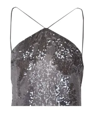 Patrizia Pepe Sequined Strappy Midi Dress