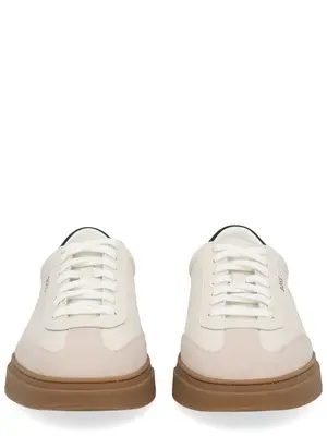 Hugo Boss Kieran Leather Lace-up Sneakers With Perforated Details - Pink