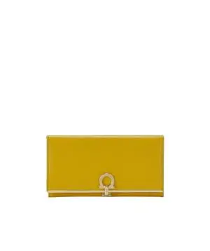 FERRAGAMO Logo Long Purse - Brown
