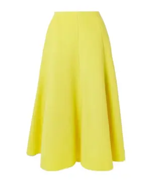 Gabriela Hearst Maureen Recycled-cashmere Midi Skirt - Yellow