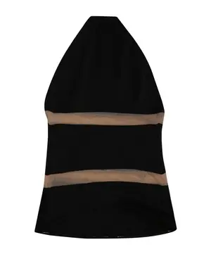 Norma Kamali Strapless Mesh Panel Beachwear