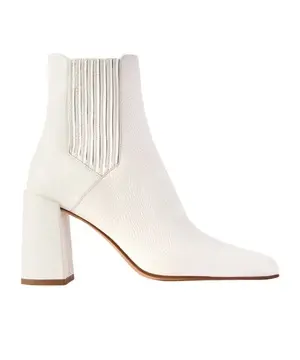 Gabriela Hearst Leather Chelsea Boots - White