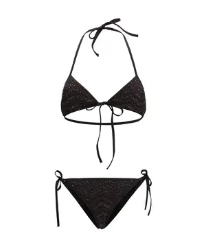 Missoni Zigzag Sequin Triangle Bikini - Brown