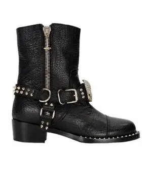 Philipp Plein Embellished Logo Ankle Boots
