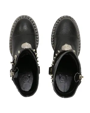Philipp Plein Embellished Logo Ankle Boots