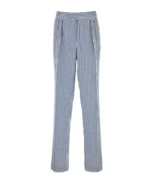 TOM FORD Striped Pleated Trousers - Blue