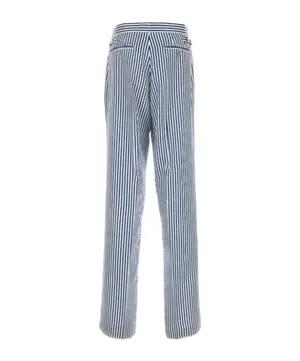TOM FORD Striped Pleated Trousers - Blue