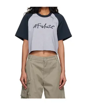 Off-White Embroidered Logo Short-sleeved T-shirt