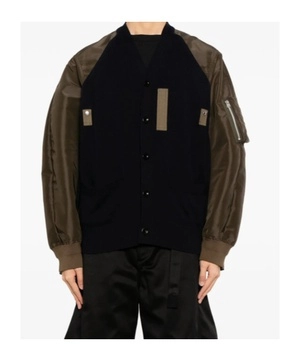 Sacai V-neck Paneled Cardigan