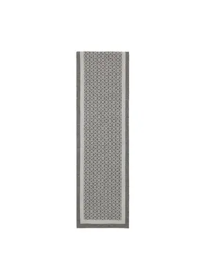 FERRAGAMO Logo Knitted Scarf - Gray