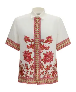 Etro Short-sleeve Floral Print Shirt - White