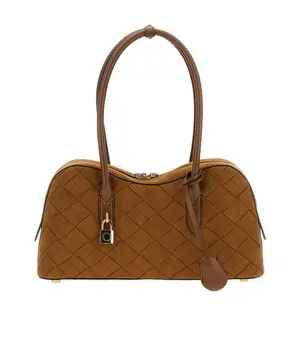Stella McCartney Logo Detailed Zipped Shoulder Bag - Brown