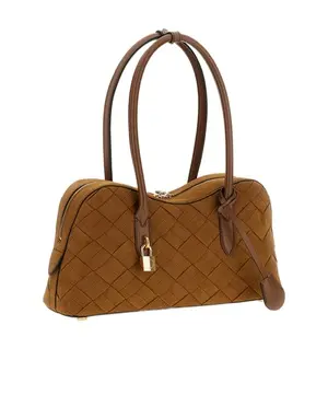 Stella McCartney Logo Detailed Zipped Shoulder Bag - Brown