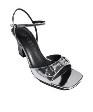 Gucci Signora Sandal - Metallic Silver