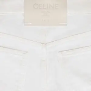 Celine High-waisted Denim Shorts With Stud Embellishments