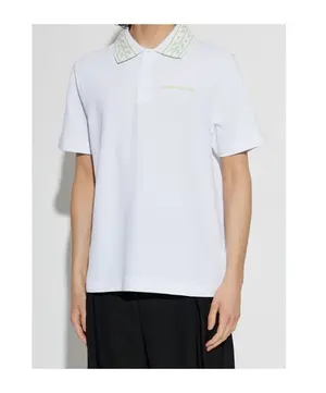 Casablanca Embroidered Logo Polo Shirt - White