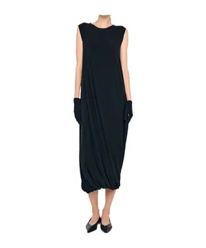 Norma Kamali Sleeveless Twist Mid-calf Dress