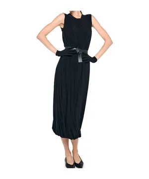 Norma Kamali Sleeveless Twist Mid-calf Dress