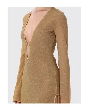 Oseree Lumiere Long-sleeved Kaftan - Gold