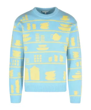 J.W.ANDERSON Jw Anderson Crockery Jacquard Jumper - Blue