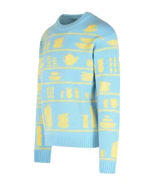 J.W.ANDERSON Jw Anderson Crockery Jacquard Jumper - Blue