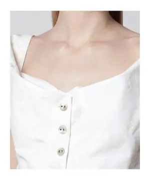 VIVIENNE WESTWOOD Sleeveless Floral Vest - White