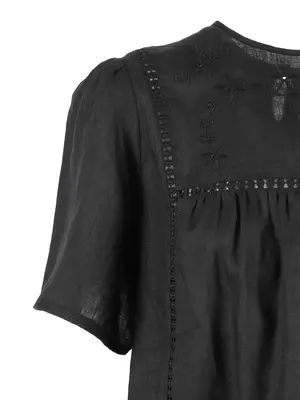 Max Mara Embroidered Top With Pleats