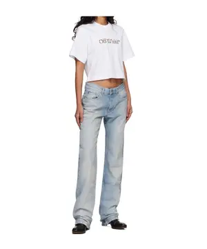 Off-White Straight Leg Jeans