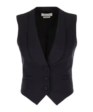 Alexander McQueen Buttoned Vest - Navy Blue