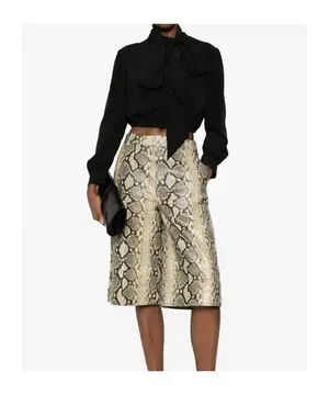Saint Laurent Tie Neck Long Sleeve Blouse