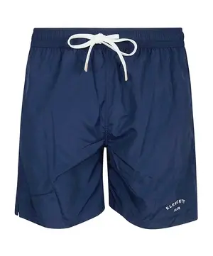 Eleventy Club Drawstring Swim Shorts - Blue