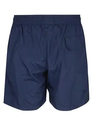 Eleventy Club Drawstring Swim Shorts - Blue