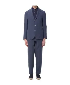 Eleventy Button Single-breasted Blazer - Blue