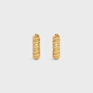 Celine Défilé Torus Hoops In Brass With Gold Finish