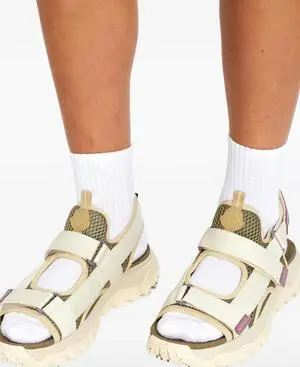 Moncler Trailgrip Vela Logo Patch Sandals - Ivory