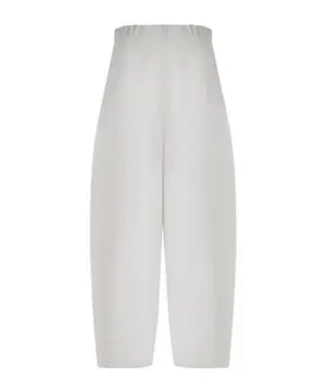 ALYSI Elastic-waist Wide-leg Pants - Gesso