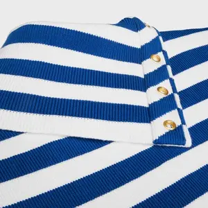 Celine High Neck Cotton Top