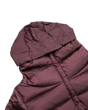 Max Mara Quilted Down Jacket With Belt - Red