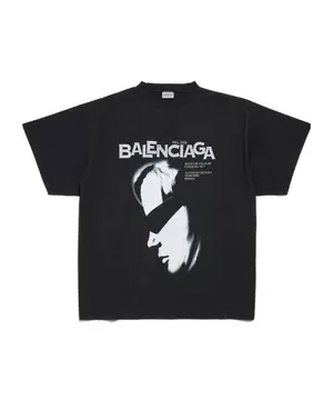 Balenciaga Graphic Print Oversized T-shirt - Black