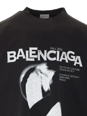 Balenciaga Graphic Print Oversized T-shirt - Black