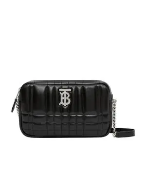 Burberry Lola Small Quilted Shoulder Bag - Black