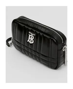 Burberry Lola Small Quilted Shoulder Bag - Black