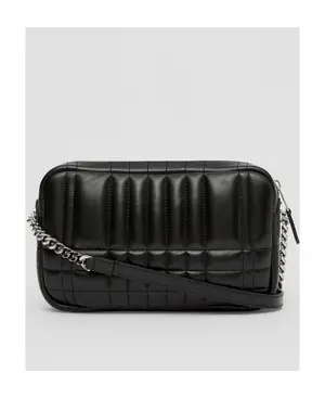 Burberry Lola Small Quilted Shoulder Bag - Black