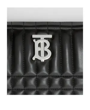 Burberry Lola Small Quilted Shoulder Bag - Black