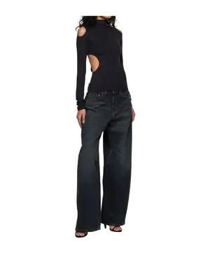 Off-White Sleek Meteor Cut-out Long Sleeve Top