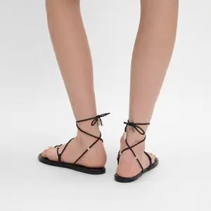 Celine Spiral Sandals In Lambskin
