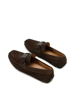 FERRAGAMO Buckled Loafers - Black