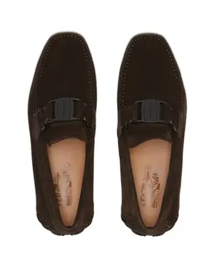 FERRAGAMO Buckled Loafers - Black