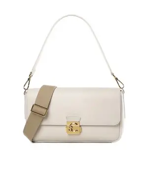 COCCINELLE C-me Lock Large Shoulder Bag - Nude