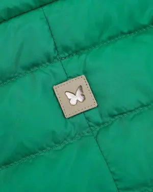 Max Mara Hooded Quilted Down Jacket With Drawstring Waist - Green